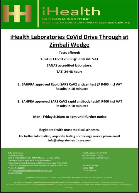 Ihealth Sars Cov2 Antigen Test Ballito Drive Through