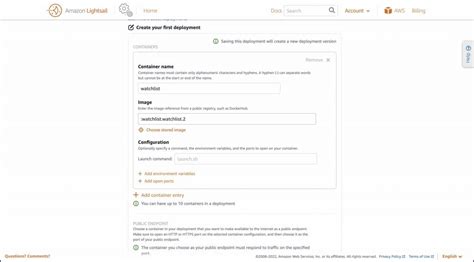 How To Deploy An Api Builder Container To Amazon Lightsail