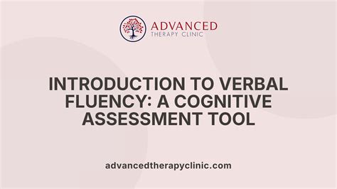 Verbal Fluency Test Advanced Therapy Clinic
