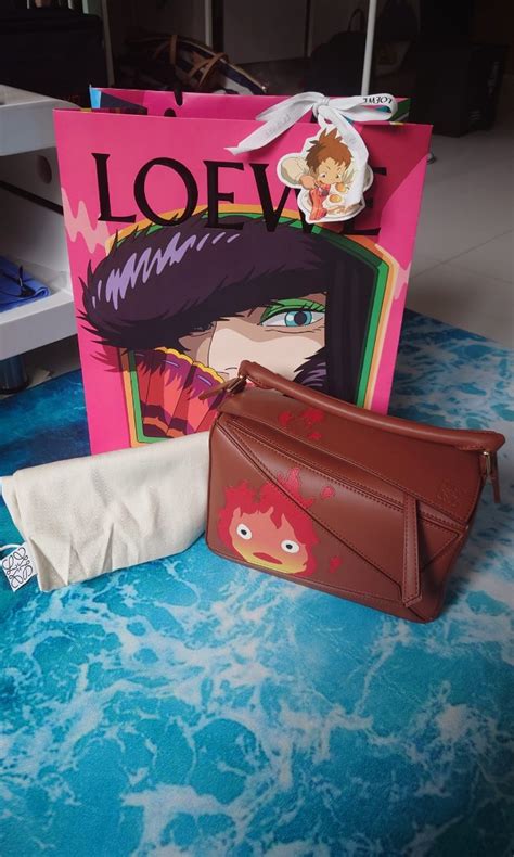Loewe Calcifer Small Puzzle Brown Luxury Bags And Wallets On Carousell