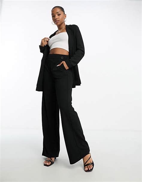 Vero Moda Wide Leg Jersey Trouser Co Ord In Black Asos