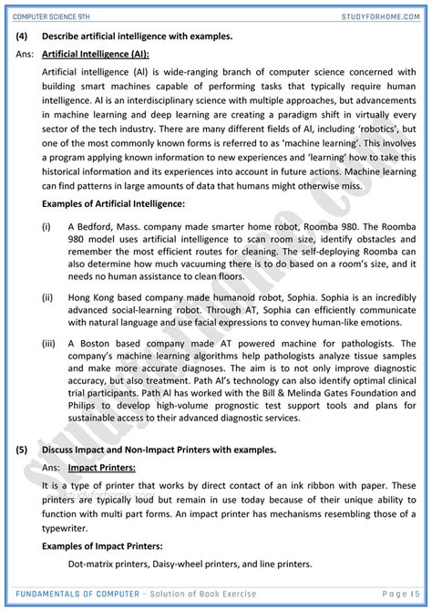 Fundamentals Of Computer Solution Of Book Exercise Computer Science 9th