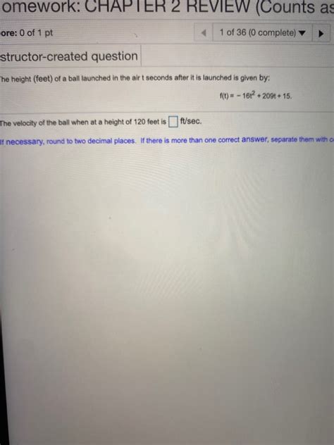 solved omework chapter 2 review counts as ore 0 of 1 pt 1