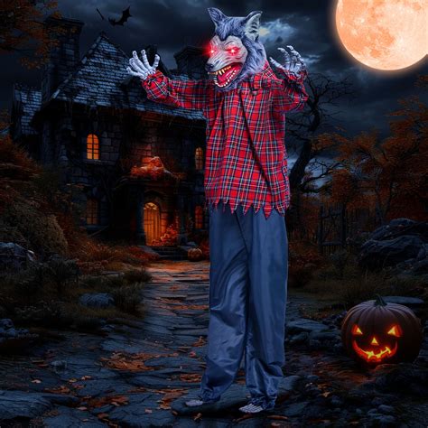Moonflor 78 Halloween Animatronics Sound Activated Animated Halloween