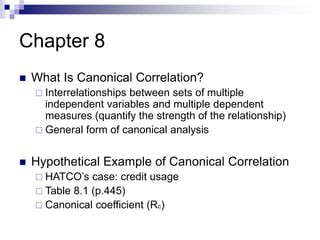 Canonical Correlation Analysis PPT