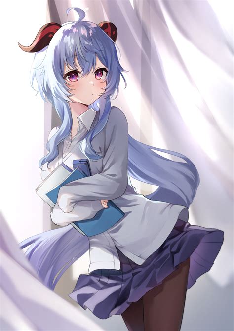 School Uniform Ganyu by 彩月 ひな u Abs Fuse