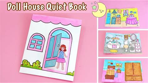 DIY Handmade Doll House Quiet Book Paper Doll House Busy Book For