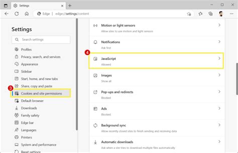 how to disable and enable javascript in edge browser otechworld