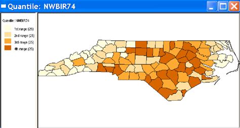 2 Quartile Map For Count Of Non White Births Nwbir74 Download
