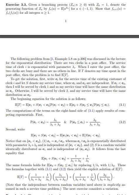 exercise 3 3 given a branching process 2n n 0
