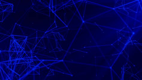 Plexus Of Abstract Neon Geometrical Lines With Moving Triangles And