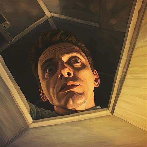 Premium Photo Inverted Gaze Surreal Webcam Capture Of A Crawling Figure Defying Gravity