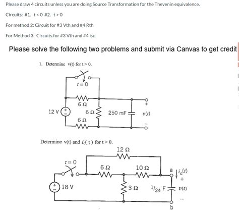 Solved Please Draw Circuits Unless You Are Doing Source Chegg Com