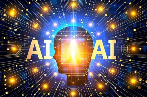 Premium Photo Ai Inspired Neon Lights With Glowing Elements Digital Transformation Tech