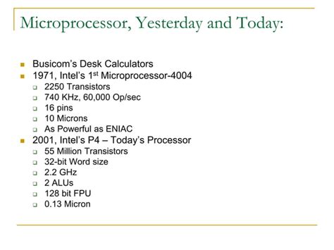 Lecture Microprocessor Microprocessor Ppt