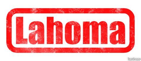 Lahoma Text Effect And Logo Design Name