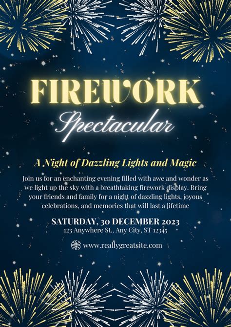 Free And Customizable Fireworks Templates