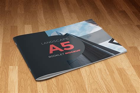 Landscape A5 Booklet Mockup Behance