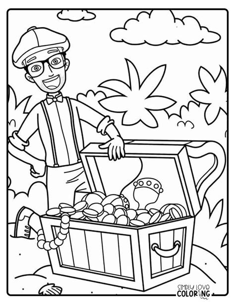 Blippi Coloring Pages Free PDF Printables Simply Love Coloring