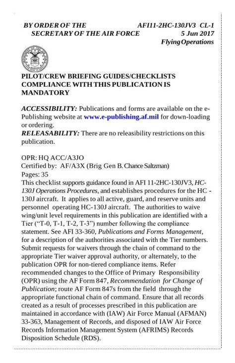 PDF PILOT CREW BRIEFING GUIDES CHECKLISTS COMPLIANCE 2