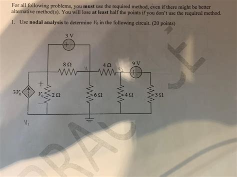 Solved Use Nodal Analysis To Determine Vo In The Chegg