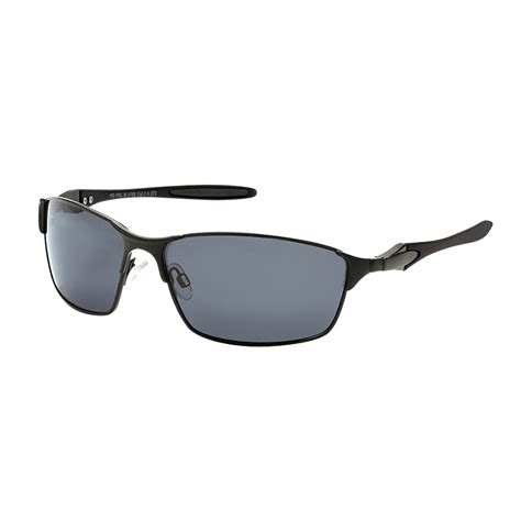 Malcolm Metal Wrap Around Sunglasses Men Dark Grey Smoke Black Ice