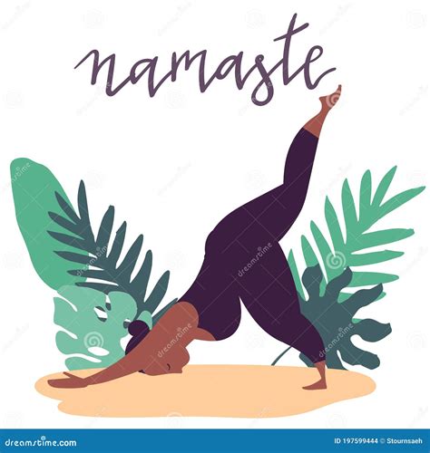 Hand Drawn Minimal Illustration Of Cartoon Person Character Doing Yoga