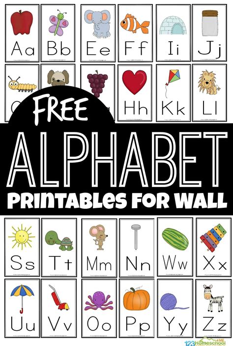 Free Alphabet Word Wall Printables Abc Decor Download Free