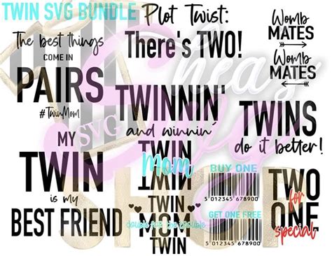 Twin Svg Bundle Twins Svg Bundle Twinning Svg Bundle Bestie Etsy