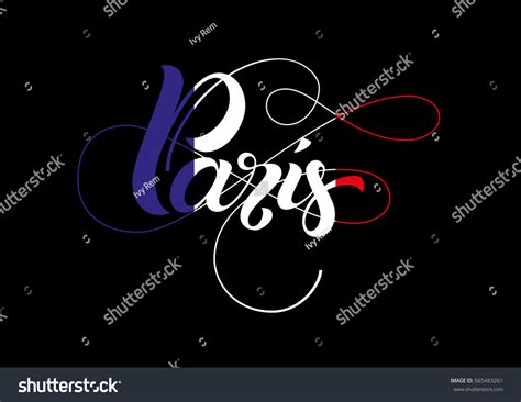 Paris Calligraphy Sign Stock Vector Royalty Free 565483261 Shutterstock
