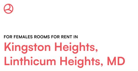 Kingston Heights Linthicum Heights Md For Females R
