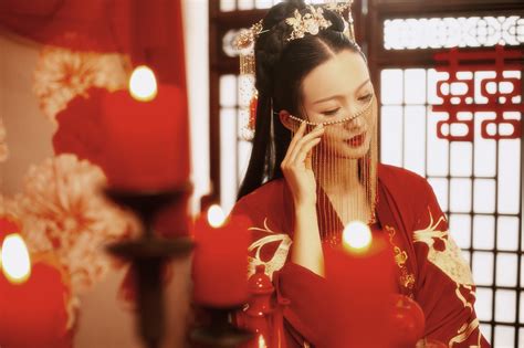 洞房花烛夜 古装婚纱照艺麦尔修图 站酷zcool