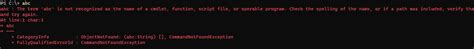 Powershell Invoke Invalid Command Output C Stack Overflow