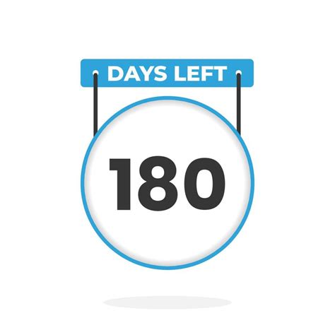 180 Days Left Countdown For Sales Promotion 180 Days Left To Go Promotional Sales Banner