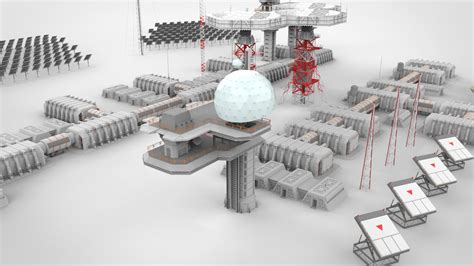 Sci Fi Outpost 3d Model By Chtazi