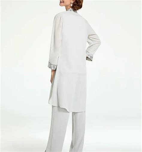 Chiffon Mother Of The Bride Pantsuits With Jacket Mondressy