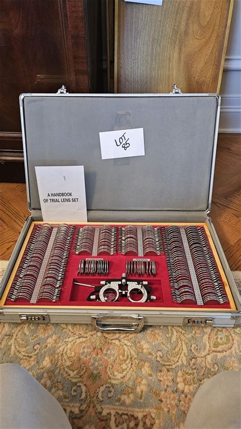 Jandk Estate Sales And Auctions Optical Trail Lens Eye Test Kit