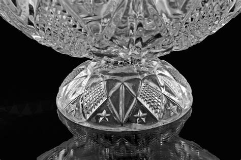 Eapg Compote Bowl Ohio Flint Glass Pressed Glass Diamond Pattern
