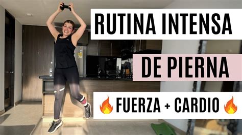 Rutina INTENSA DE PIERNA Y CARDIO Con CALENTAMIENTO Y ESTIRAMIENTO