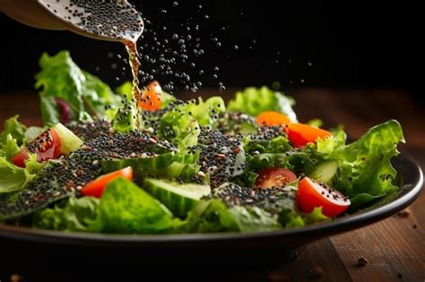 Premium Ai Image A Salad Of Lettuce And Tomatoes With A Spoon