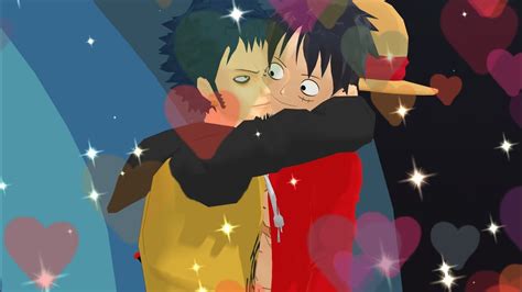 Mmd One Piece Law X Luffy Yaoi I Luv It Youtube