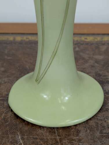 Past Times Art Nouveau Style Ceramic Vase With Blue Calla Lilies