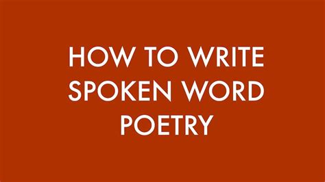 Spoken Word Poems