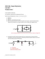 EECS 418 PS 1 2017 Corrected Pdf EECS418 PowerElectronics Fall2017 ProblemSet1 Issued 9 6 2017