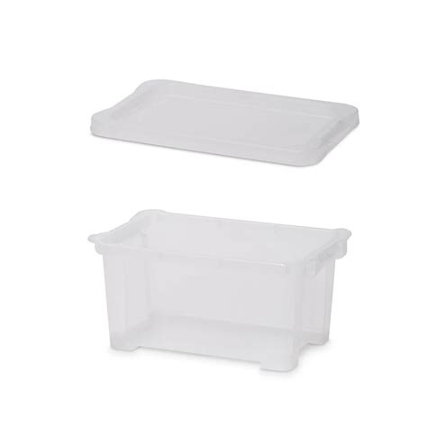 Form Kaze Clear 3l Xxs Plastic Stackable Storage Box And Lid Diy At Bandq
