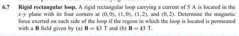 solved 7 rigid rectangular loop a rigid rectangular loop