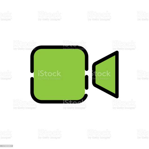 화상 통화 아이콘 로고 벡터 일러스트 레이션 화상 통화 아이콘 디자인 벡터 템플릿입니다 웹 사이트 기호 로고 아이콘 기호 응용 프로그램 Ui에 대한 최신 유행 화상 통화