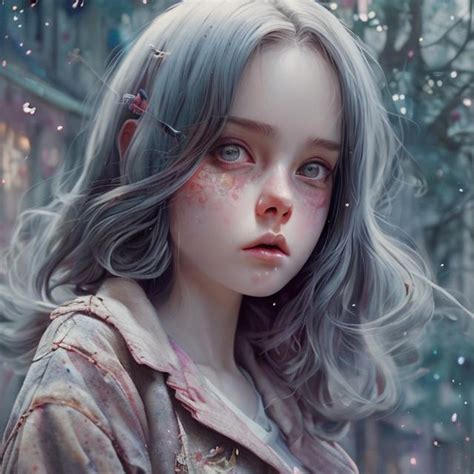 Girl Super Realistic Hyperrealism Anime Art Conce