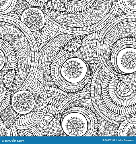 Seamless Asian Ethnic Floral Retro Background Pattern In Vector