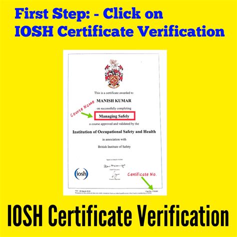 Iosh Certificate Verification Online